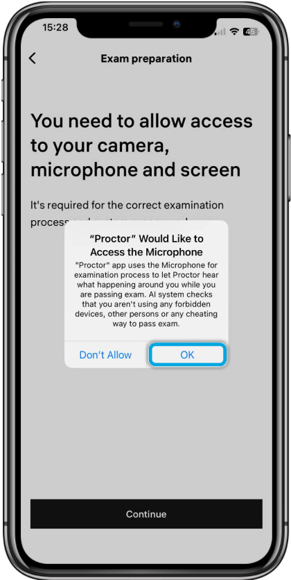 Taking exams on iOS mobile devices - customer-documentation